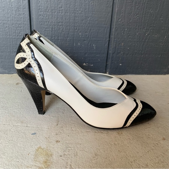 Nina | Shoes | Vintage Nina Black And White Retro Pumps Sz 8 | Poshmark